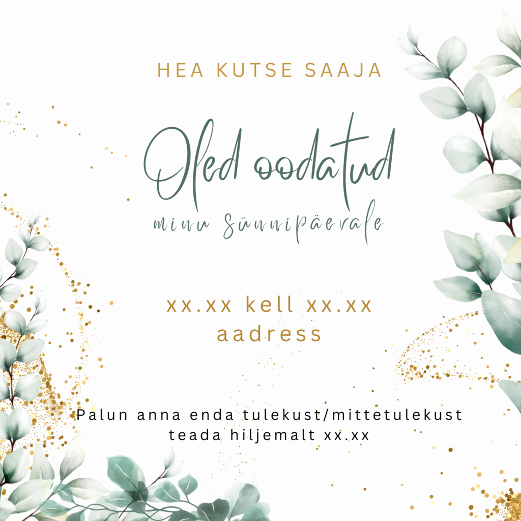 Liisu Disain Kutsed/dokumendid